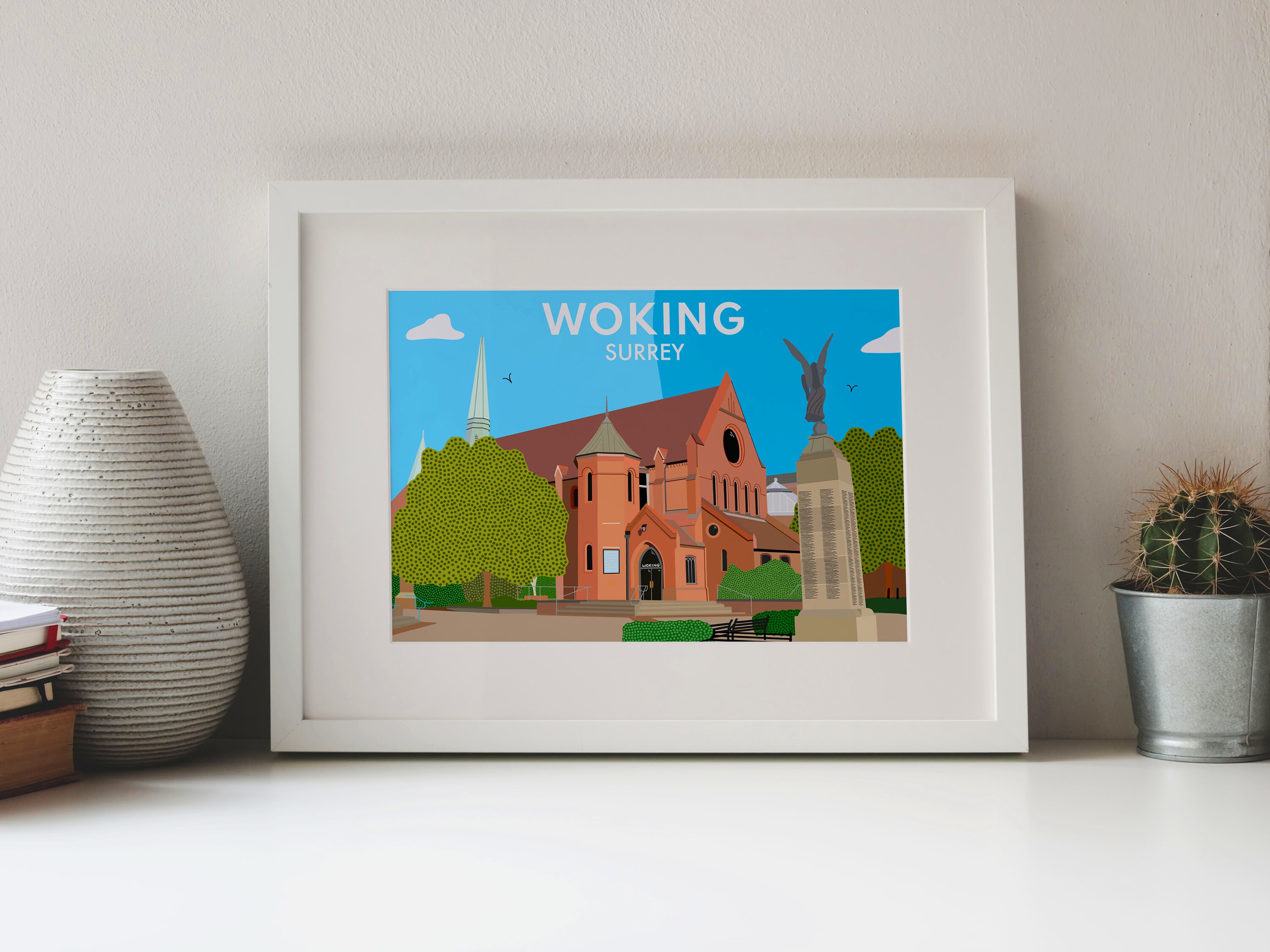 Woking, Surrey - Digital Art Print - Etsy