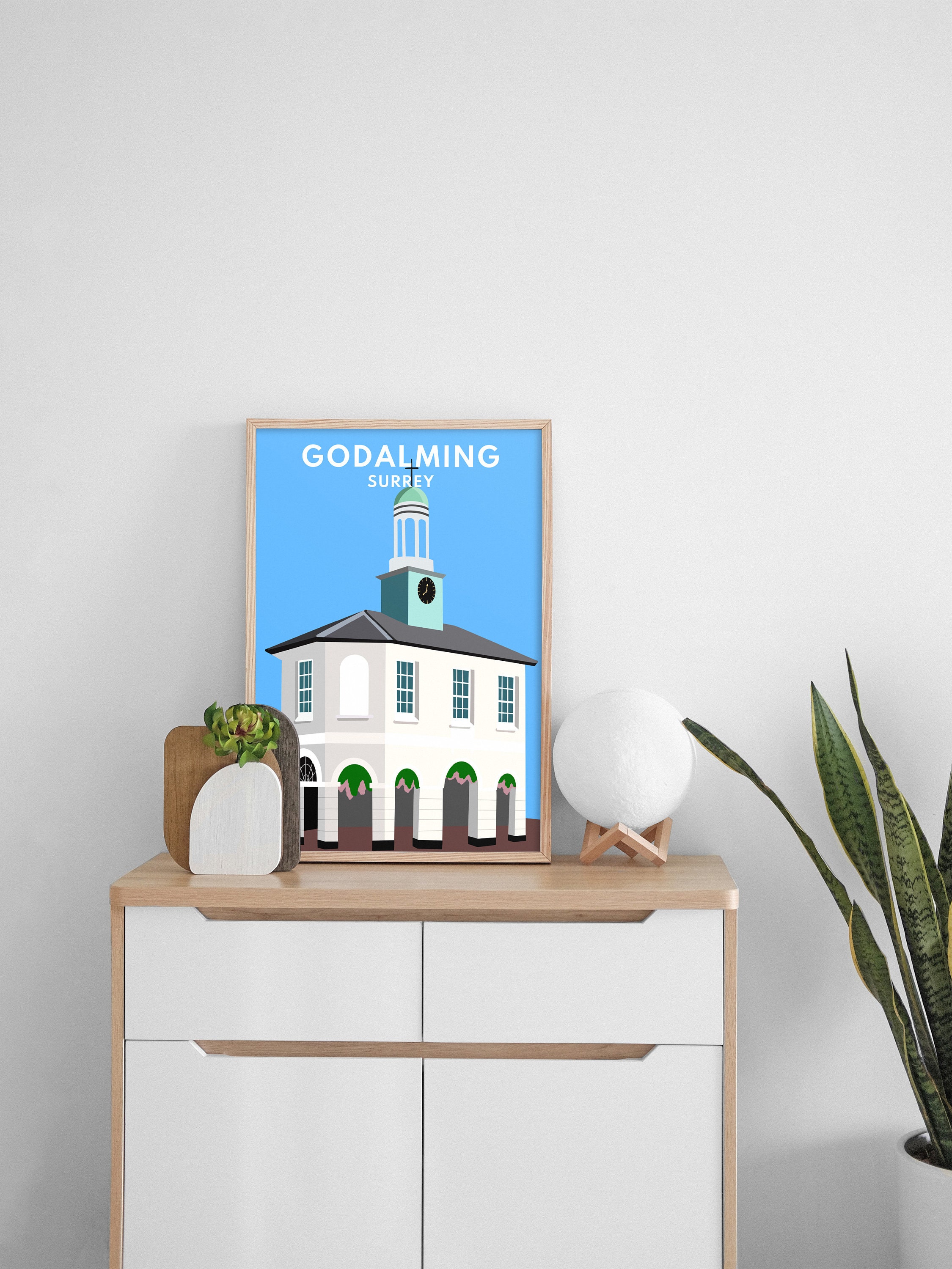 Godalming, Surrey - Graphic Art Print - Etsy UK
