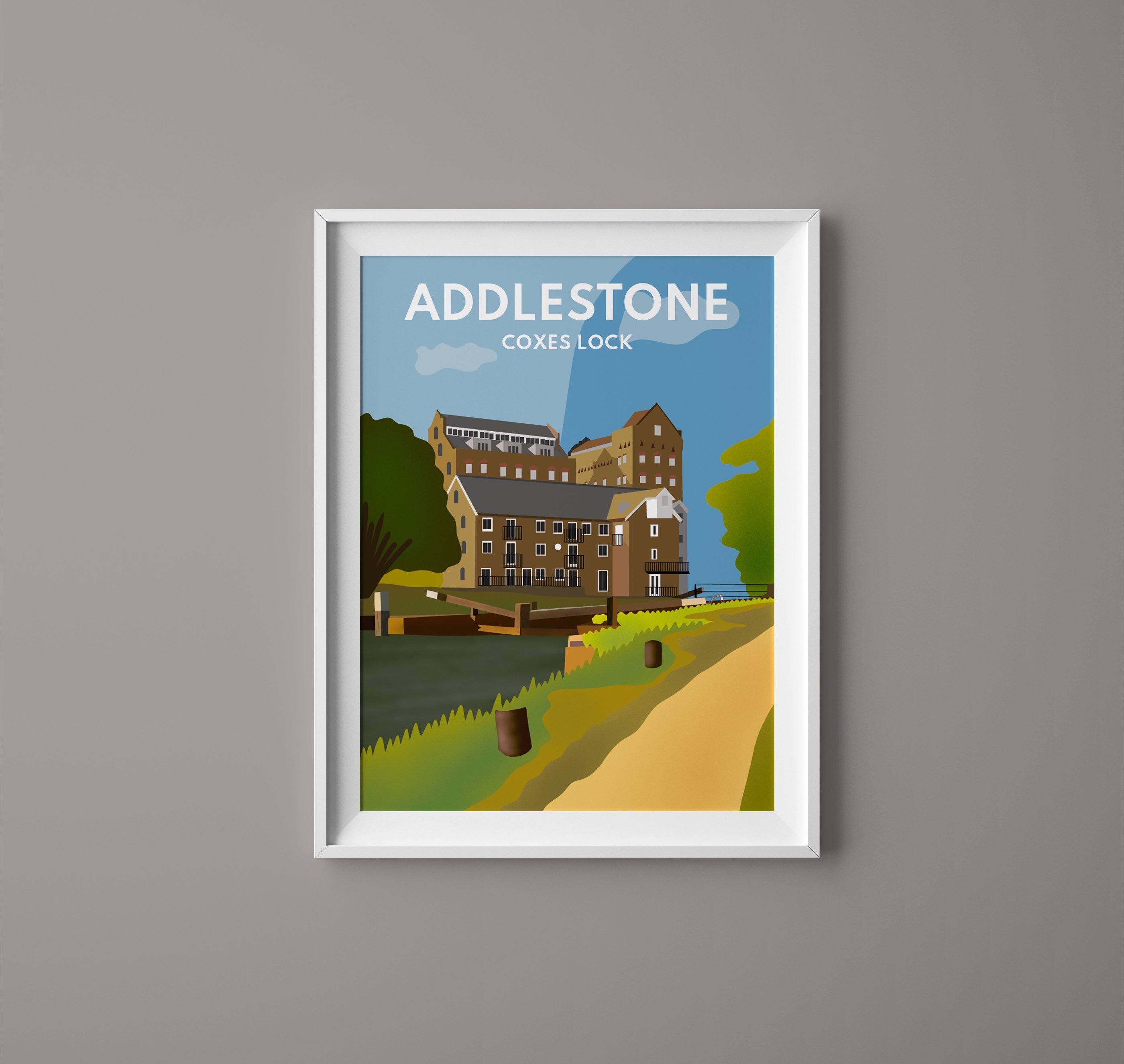 Coxes Lock, Addlestone - Digital Print - Etsy