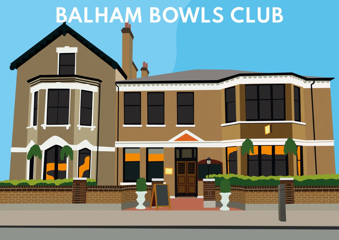 Balham Bowls Club - Impresión gráfica - Etsy España