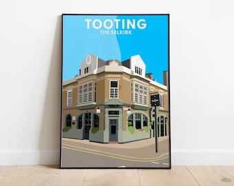 Tooting, London Map Art Print - Many Colours - 350gsm Art Quality Paper ...