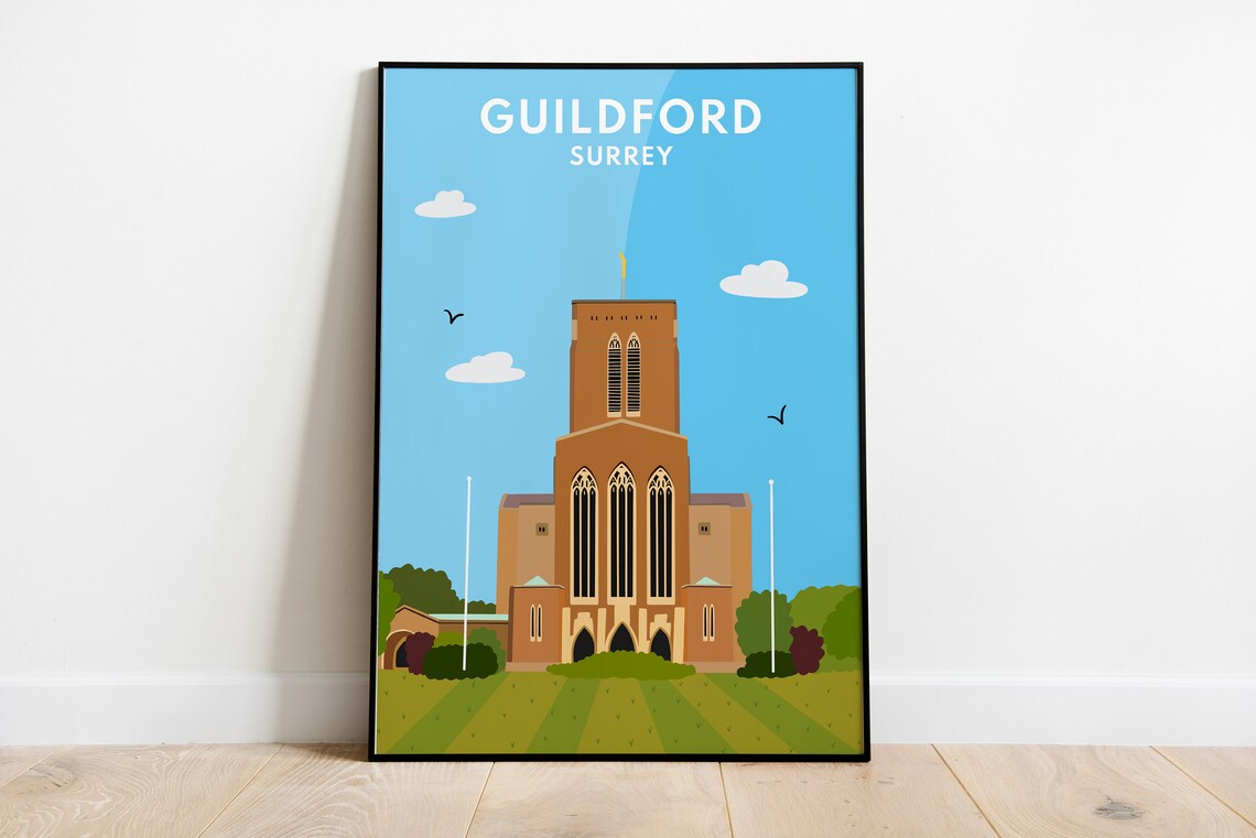 Guildford Cathedral - Digital Art Print - Etsy UK