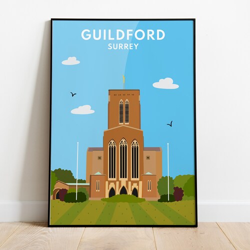 Guildford Cathedral Digital Art Print - Etsy