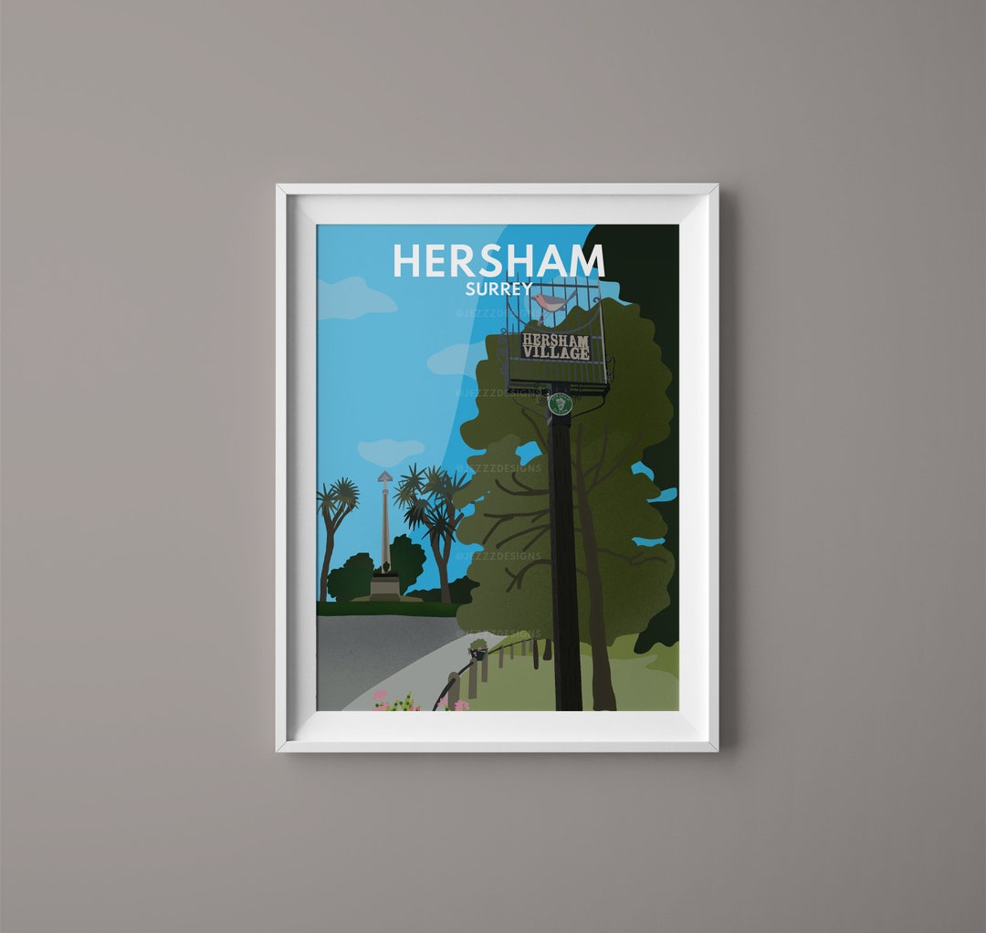 Hersham Surrey - Digital Print - Etsy