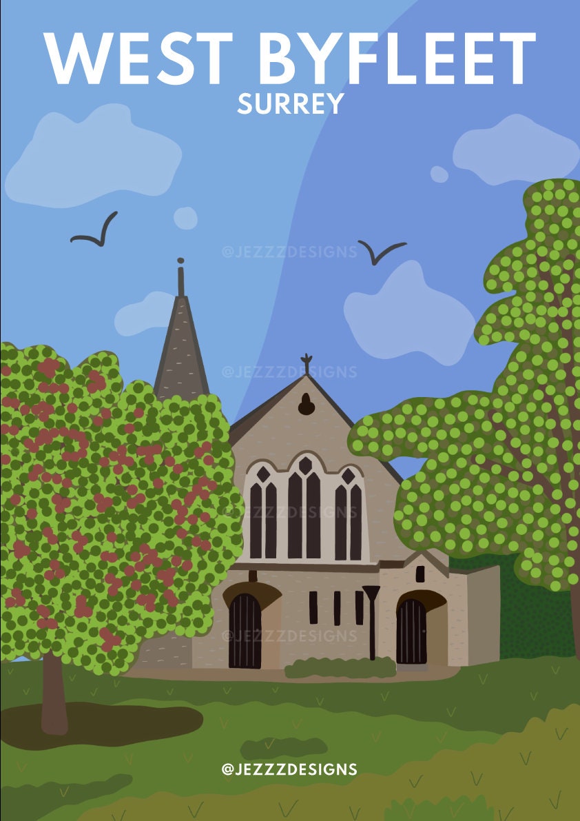 West Byfleet - Digital Print - Etsy UK