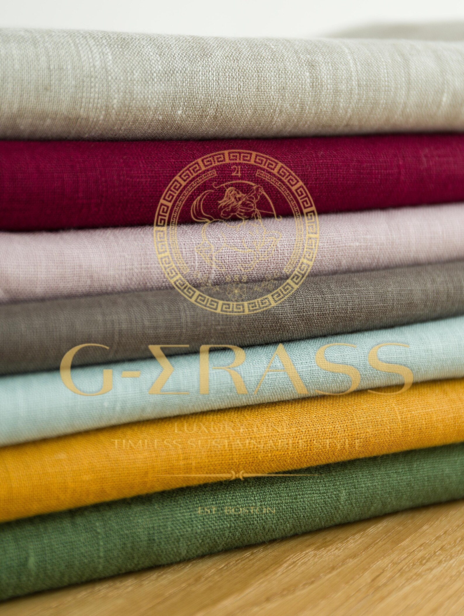 100% Luxury Linen Fabric by the Yard Stonewashed Linen 2025 Eco-luxury ...