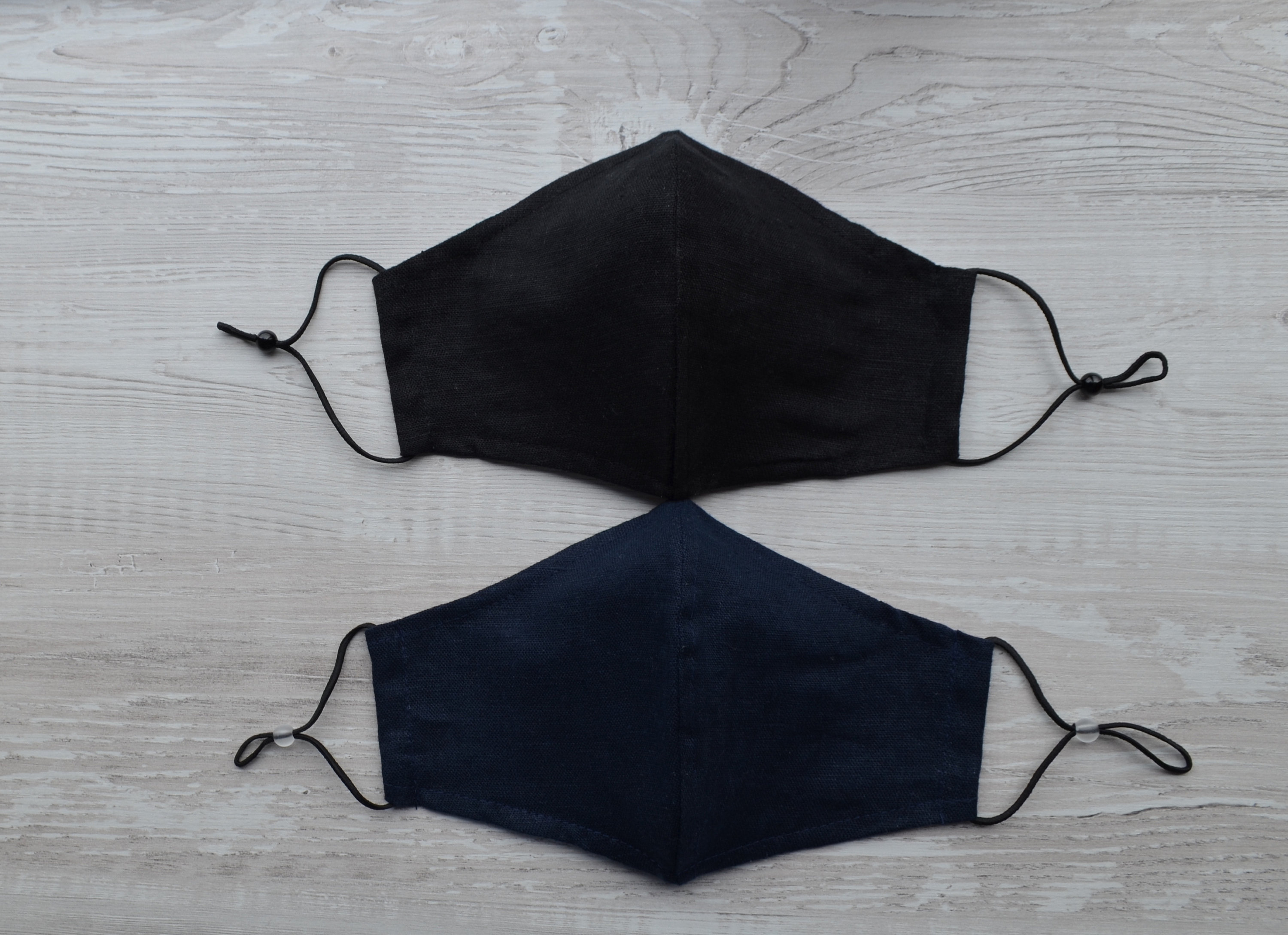 Premium Linen Face Mask, With Filter Pocket. Three Layer Autumn Fall ...