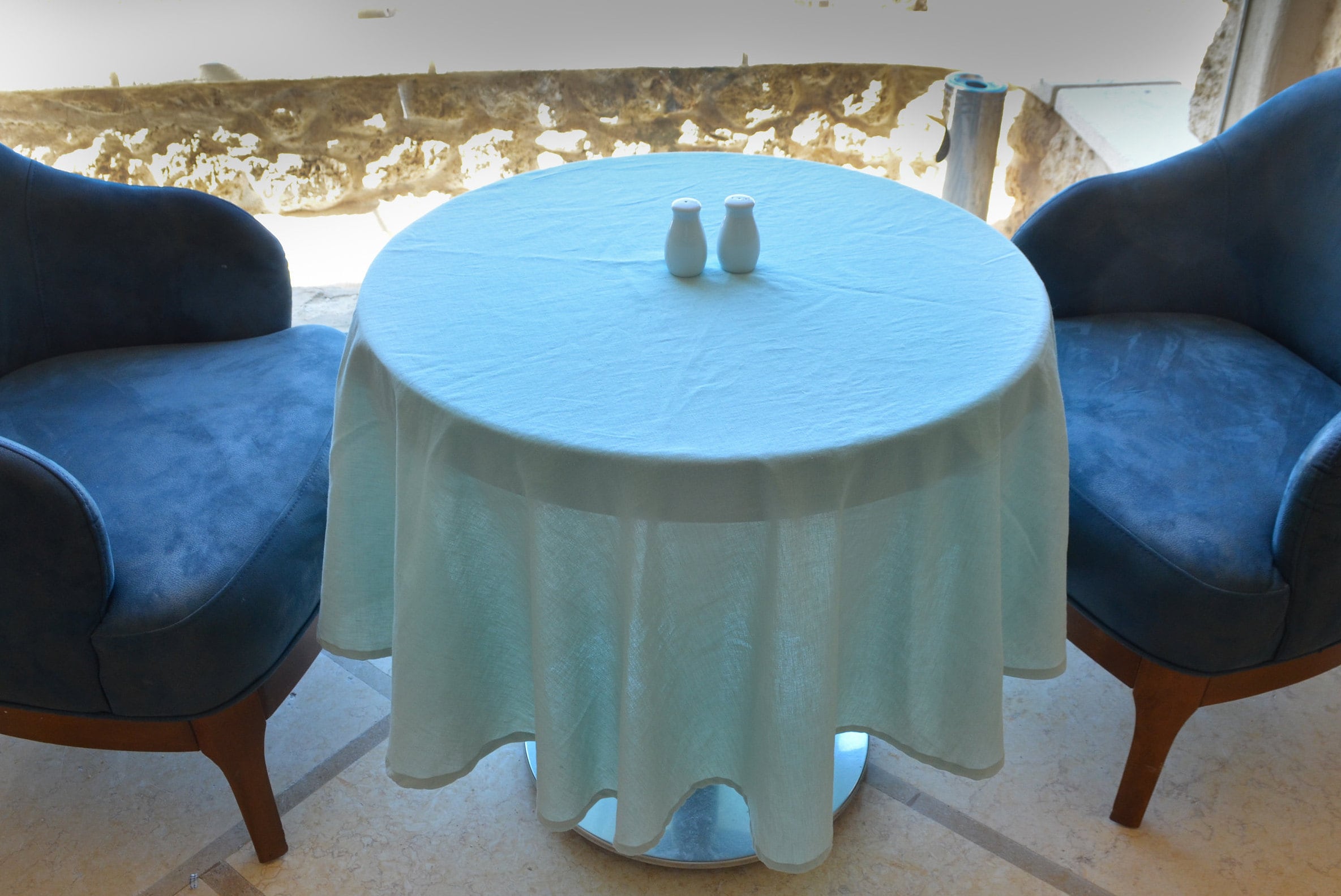 Linen Round Tablecloth 60 Inch in Various Colors. Circle - Etsy