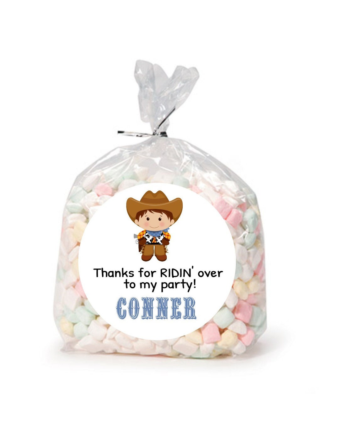 Cowboy Birthday Party - Cowboy Birthday Stickers - Cowboy Favor ...