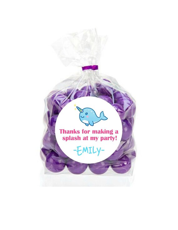 Narwhal Theme Stickers Narwhal Party Stickers Narwhal - Etsy