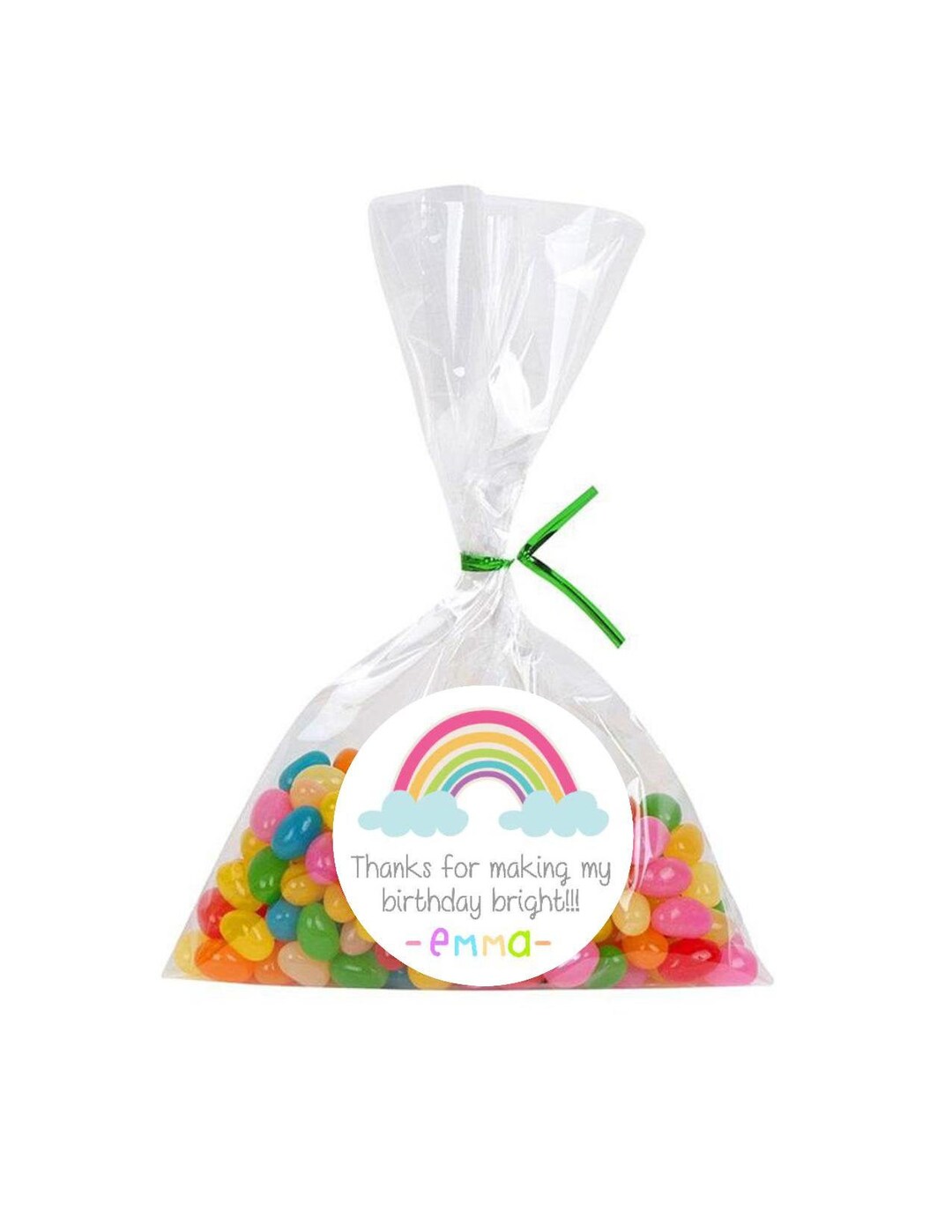 Pastel Rainbow Party Stickers Rainbow Party Favors Rainbow - Etsy