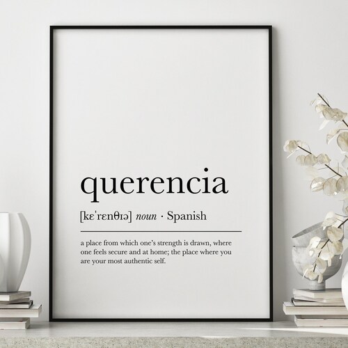 Querencia Definition Print Dictionary Artwork Spanish Word - Etsy