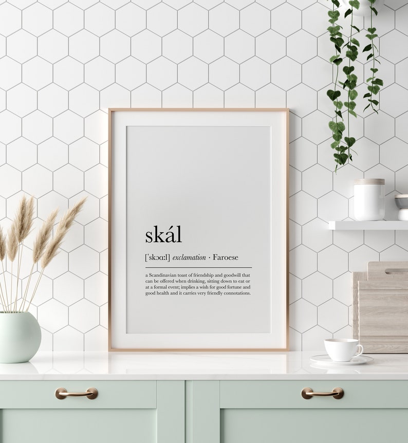 Skal Definition Print Nordic Art Print Scandinavian Poster - Etsy UK