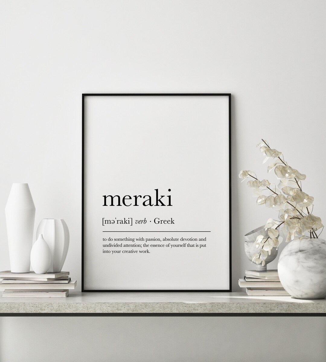Meraki Definition Print Greek Word Definition Print - Etsy