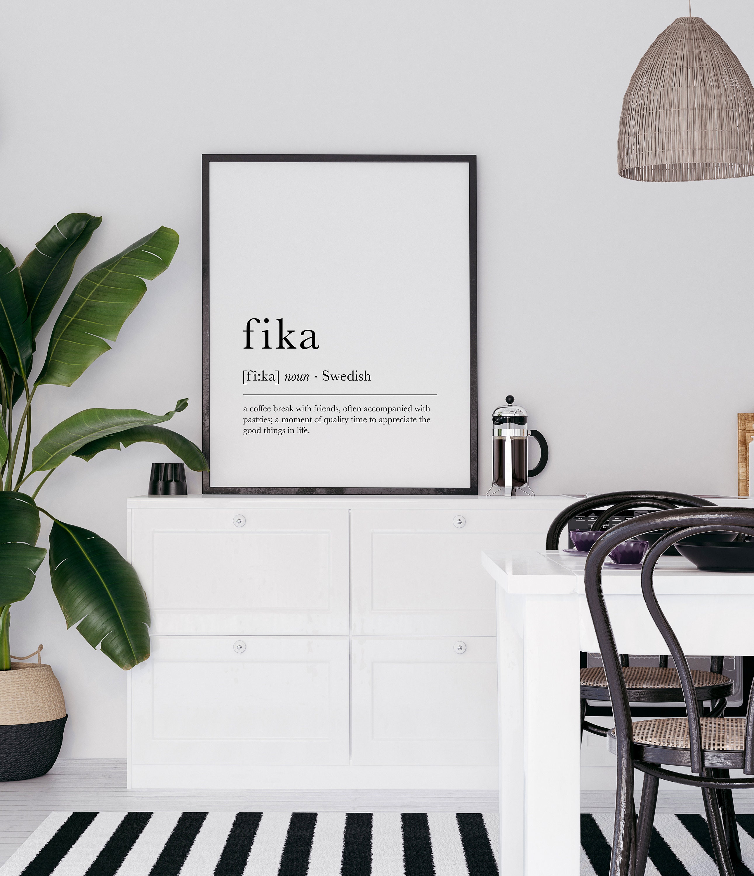 Fika Definition Print Dictionary Artwork Scandinavian Art - Etsy UK