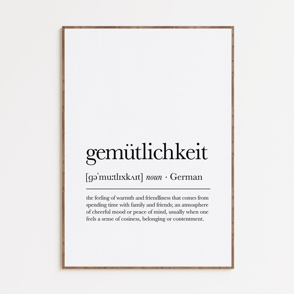 German Word Wall Art - Etsy
