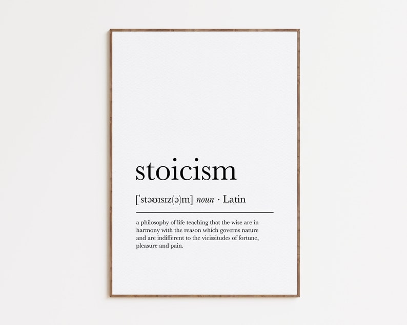 Stoicism Definition Print Dictionary Artwork Latin Word - Etsy
