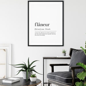 Flâneur Definition Print French Dictionary Artwork - Etsy UK