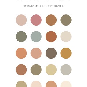 20 Boho Tones Solid Instagram Stories Highlight Covers, IG Stories ...