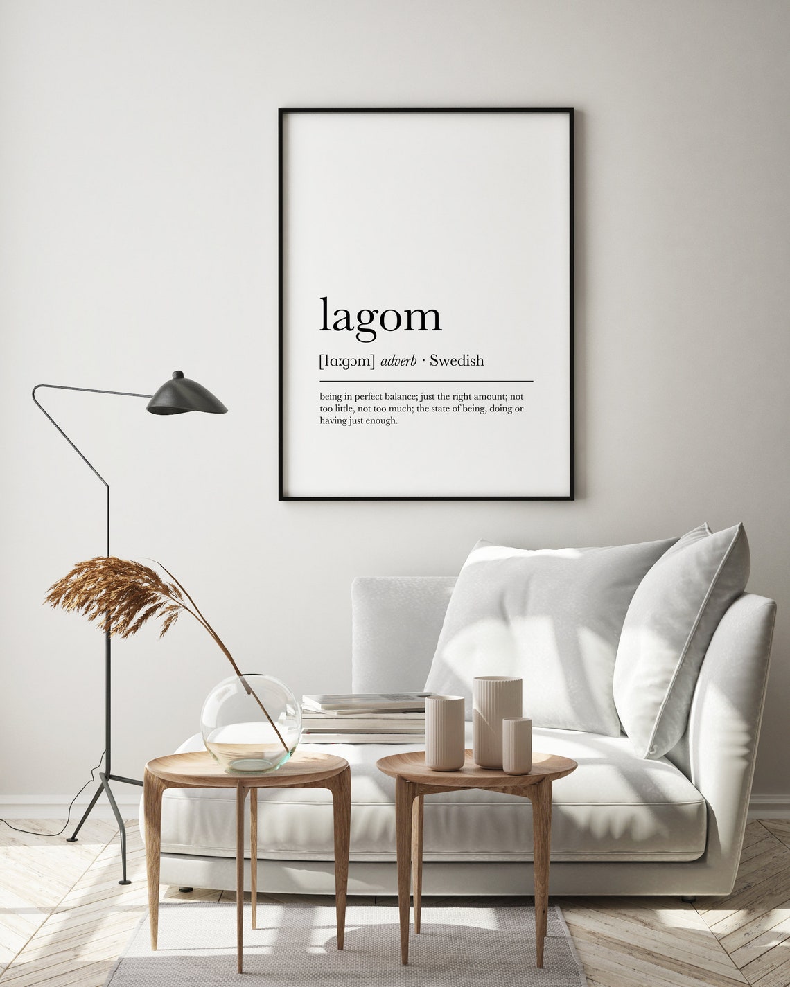 Lagom Definition Print Dictionary Artwork Scandinavian Art | Etsy