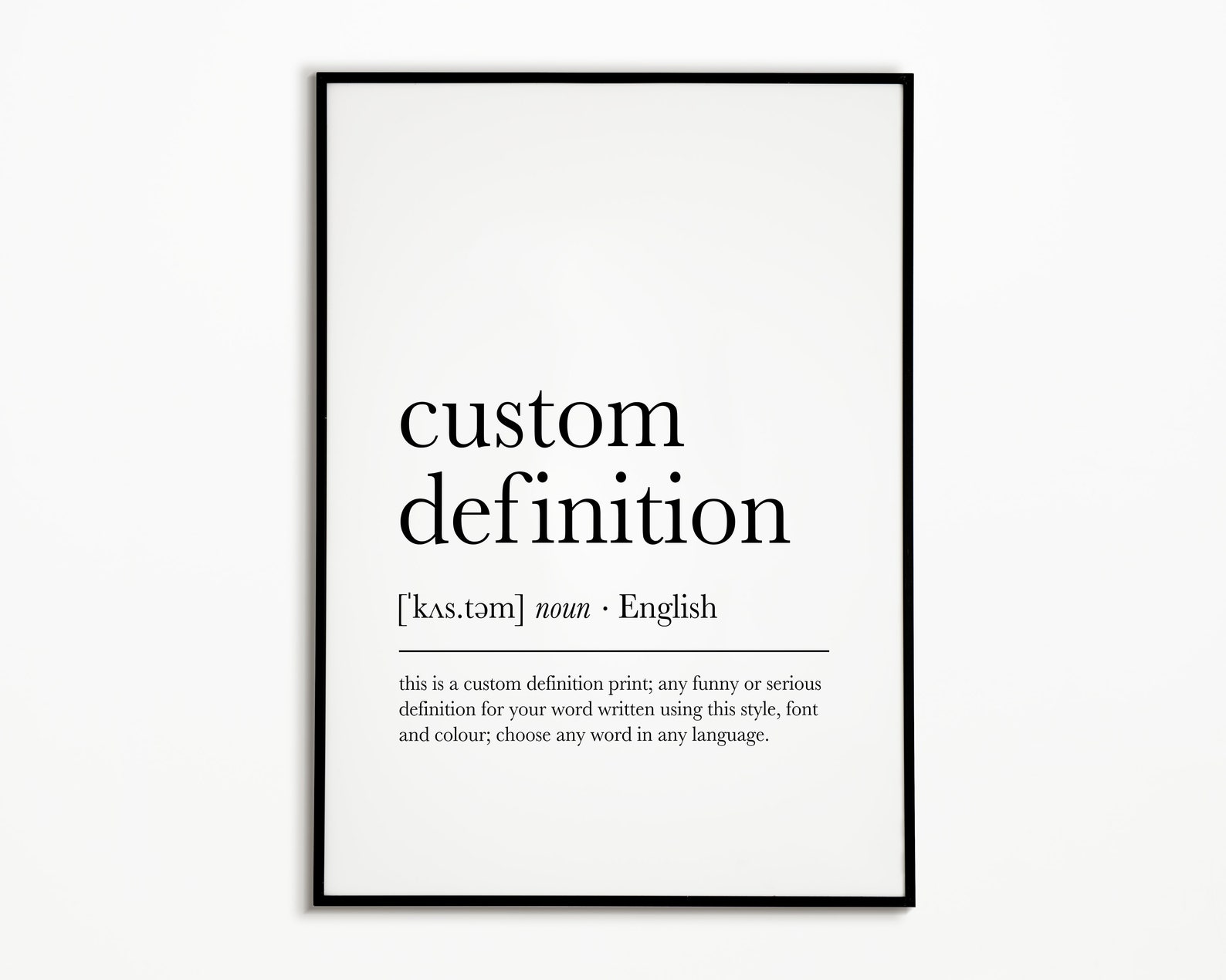 Custom Definition Print Dictionary Artwork Custom Word - Etsy UK