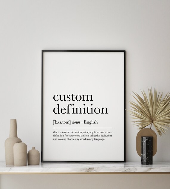 Custom Definition Print Dictionary Artwork Custom Word | Etsy UK