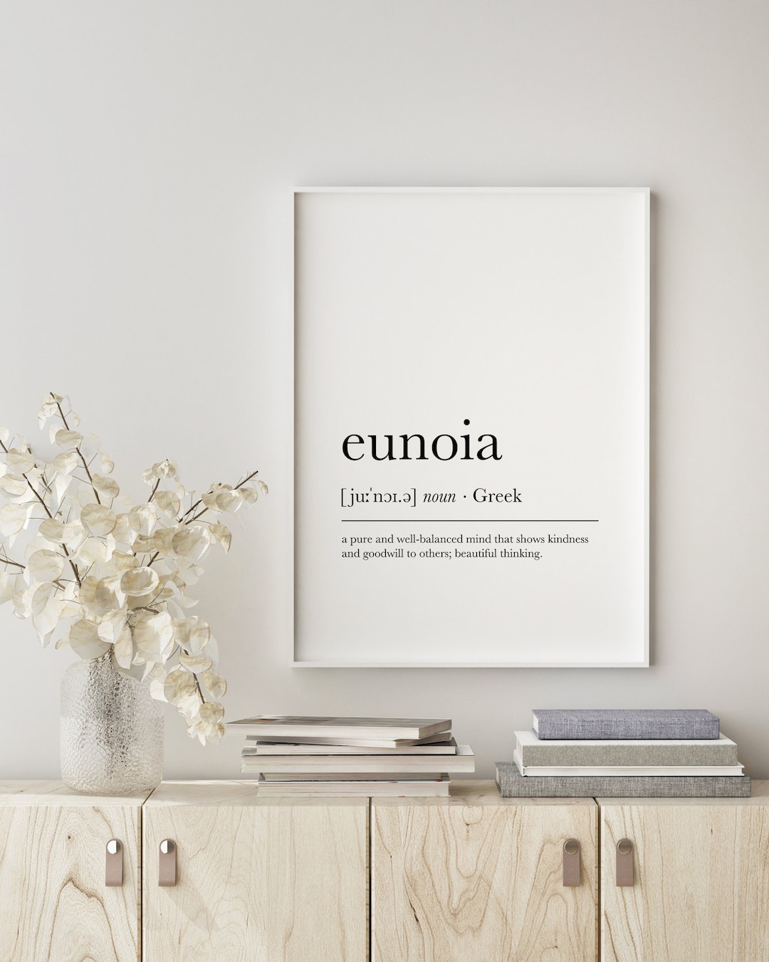 Eunoia Definition Print, Greek Word Definition Print, Greek Quote Print ...