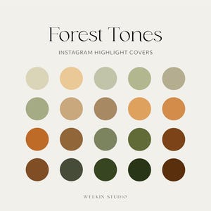 20 Forest Tones Solid Instagram Stories Highlight Covers, IG Stories ...