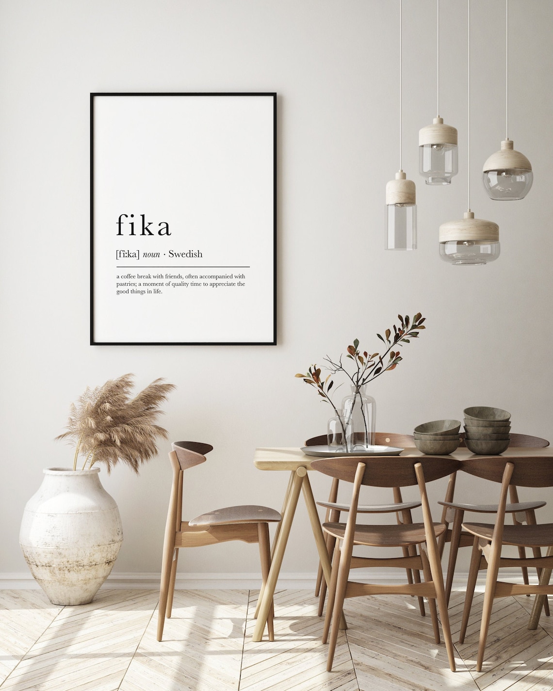 Fika Definition Print Dictionary Artwork Scandinavian Art | Etsy UK