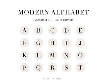 Instagram Highlight Alphabet - Etsy