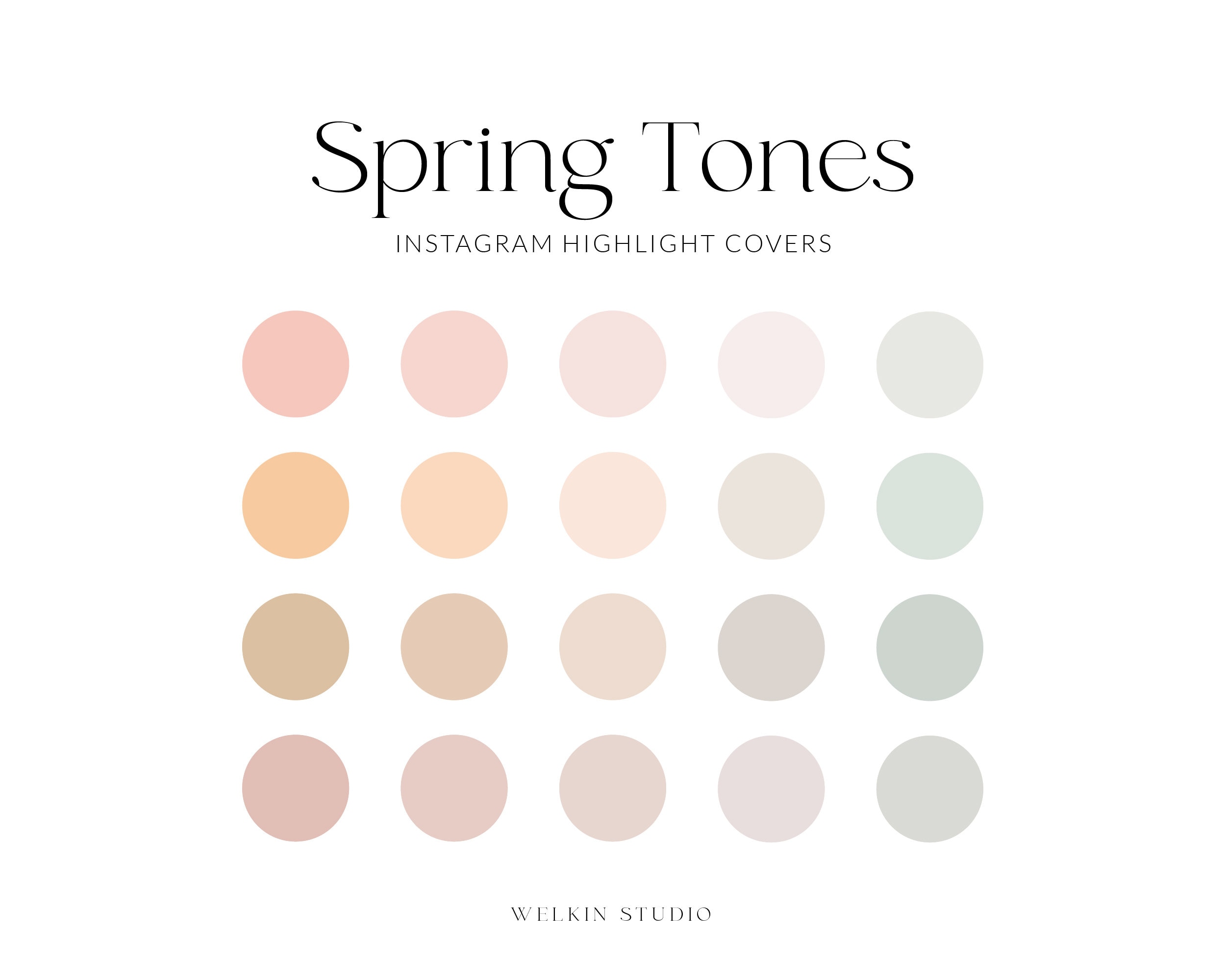 20 Spring Tones Solid Instagram Stories Highlight Covers, IG Stories ...