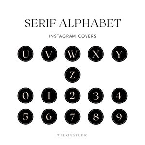36 Letters and Numbers Instagram Stories Highlight Covers, Minimal ...