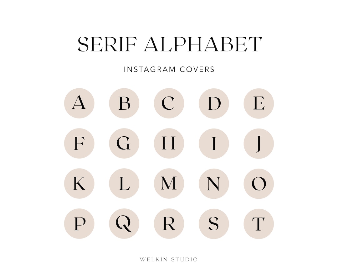 36 Letters and Numbers Instagram Stories Highlight Covers, Minimal ...