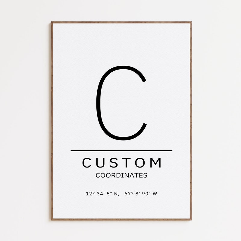 City Coordinates Sign - Etsy