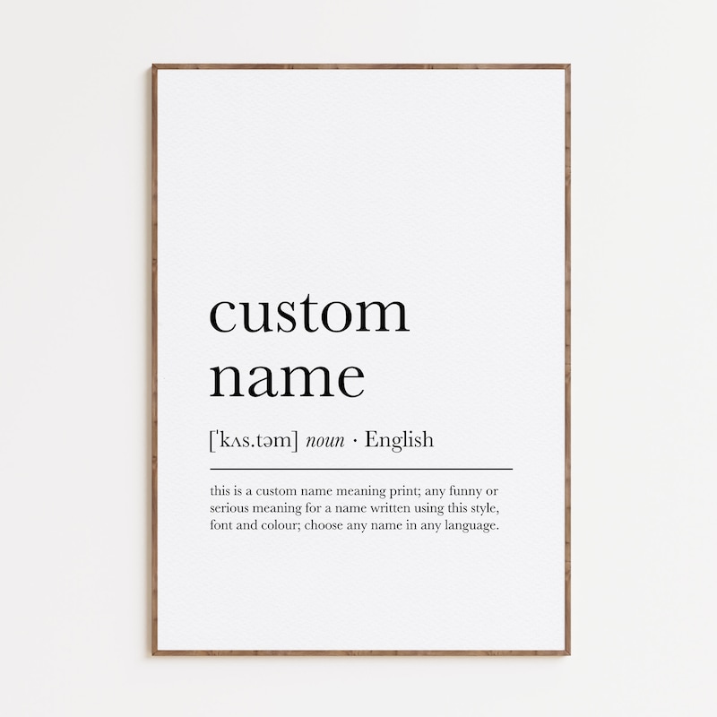 Name Origin Print - Etsy