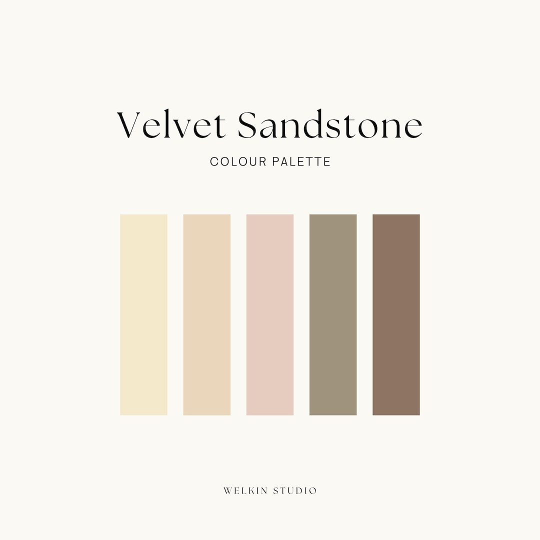 Velvet Sandstone Brand Colour Palette, Brand Identity HEX Colours ...