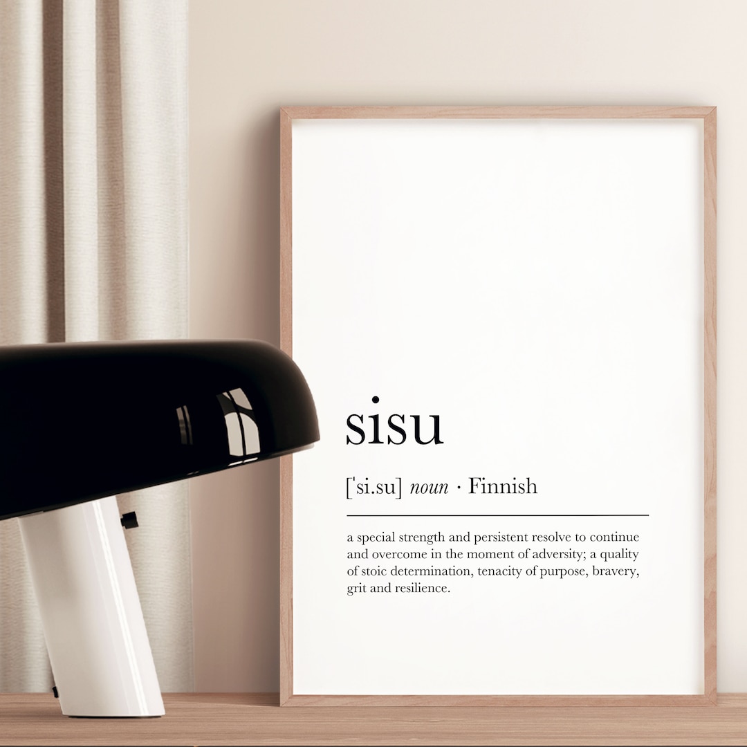 Sisu Definition Print, Dictionary Artwork, Scandinavian Art, Nordic ...