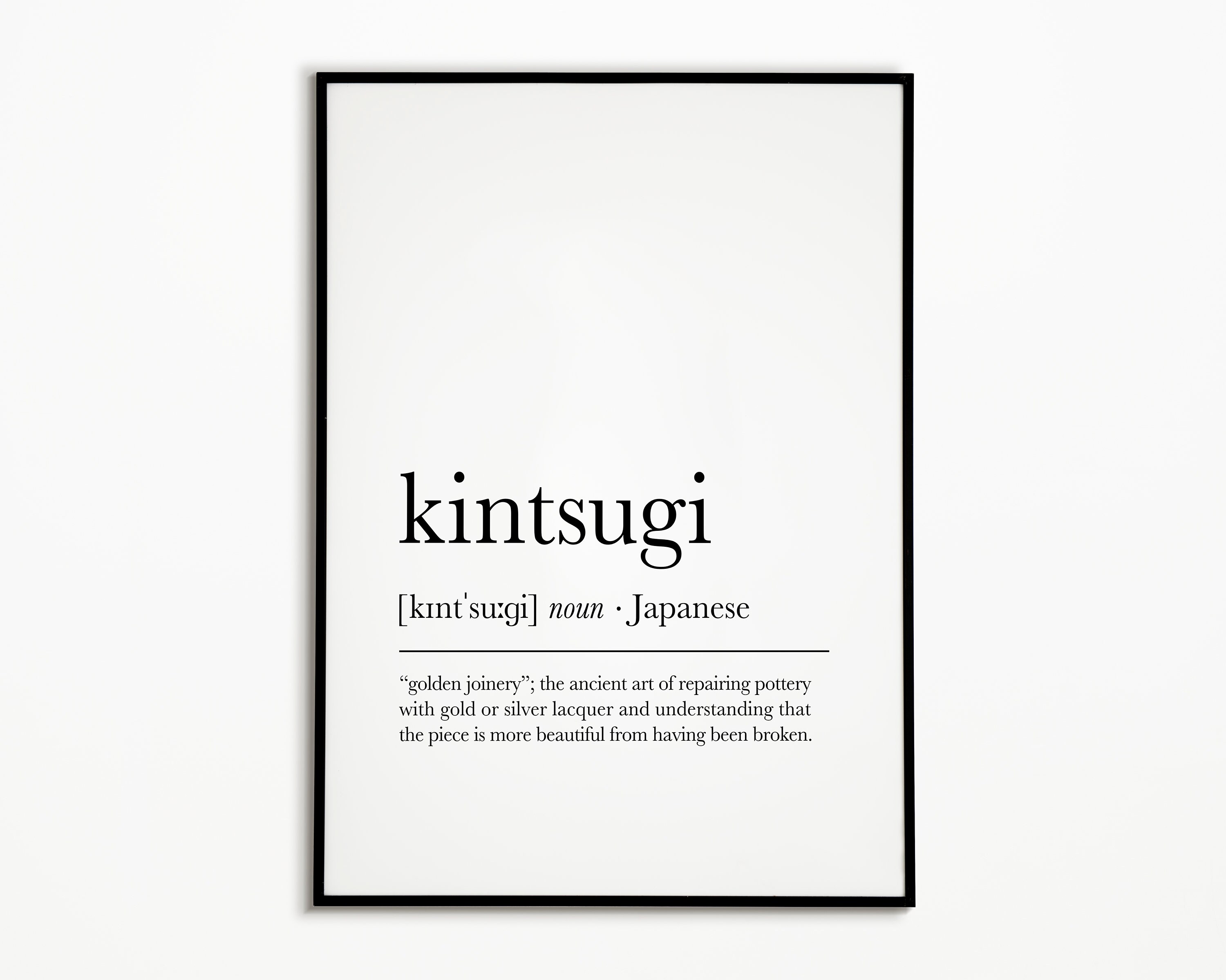 Kintsugi Definition Print Kintsukuroi Printable Wall Art - Etsy
