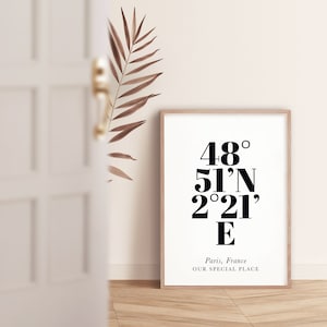 Custom Coordinates Print, Custom Location Coordinates Poster, GPS City ...