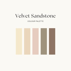 Velvet Sandstone Brand Colour Palette, Brand Identity HEX Colours ...