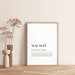 Wu Wei Definition Print, Chinese Dictionary Artwork, Modern ...