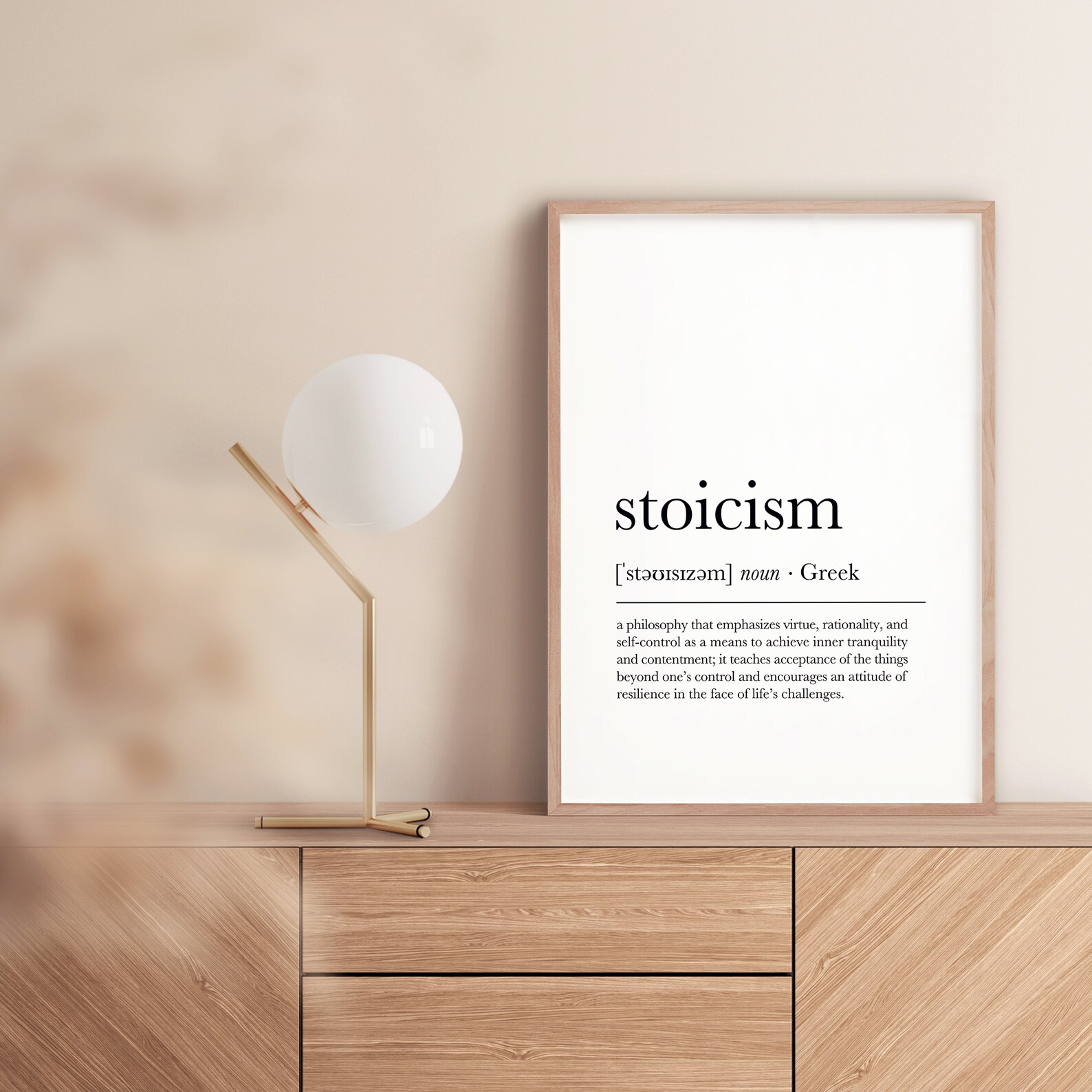 Stoicism Definition Print, Dictionary Artwork, Latin Word Definition ...