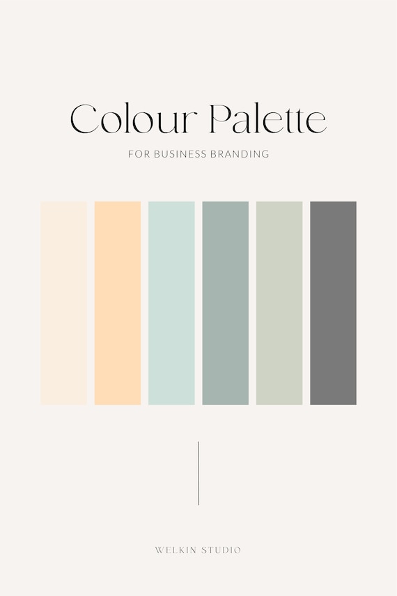 Muted Pastel Sweet Brand Colour Palette Brand Identity HEX Colours Business Design Palette Brand Colour Guide Brand Colour Story Etsy