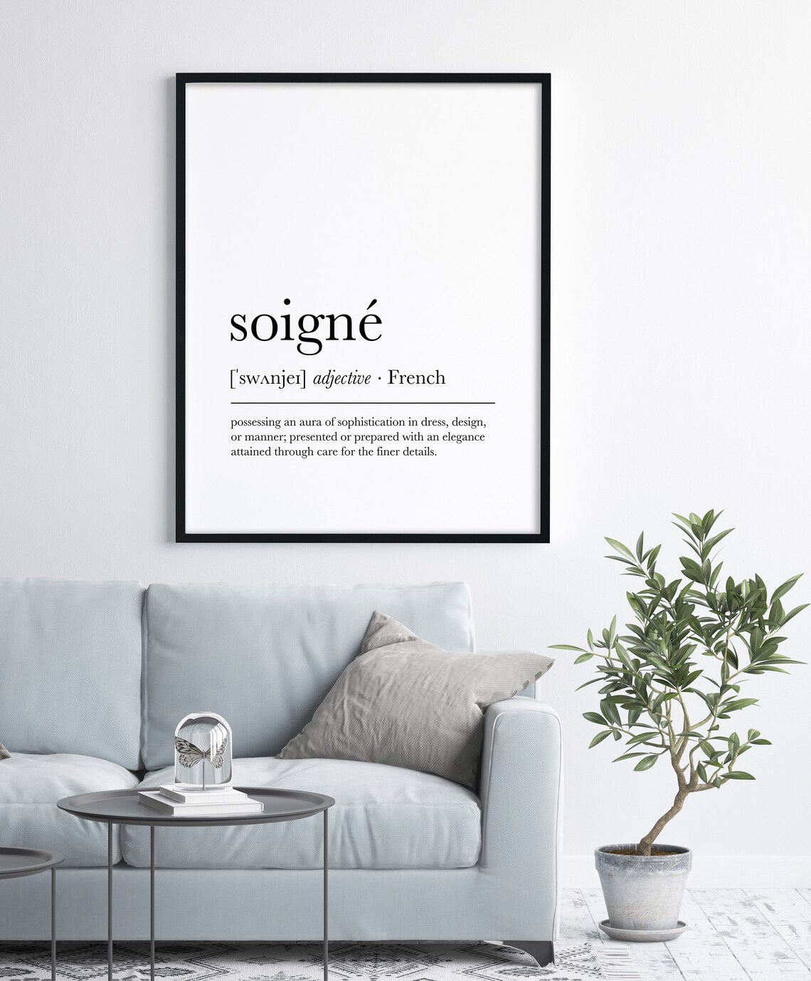 Soigné Definition Print French Dictionary Poster | Etsy