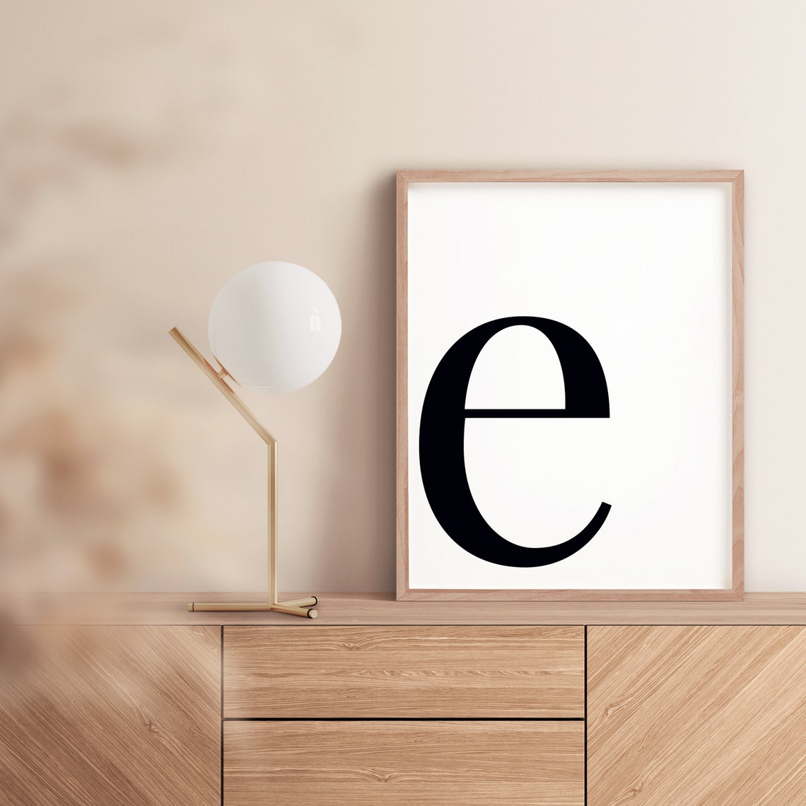 Modern Lowercase Name Initial, Monochrome Letter Poster, Surname Family ...