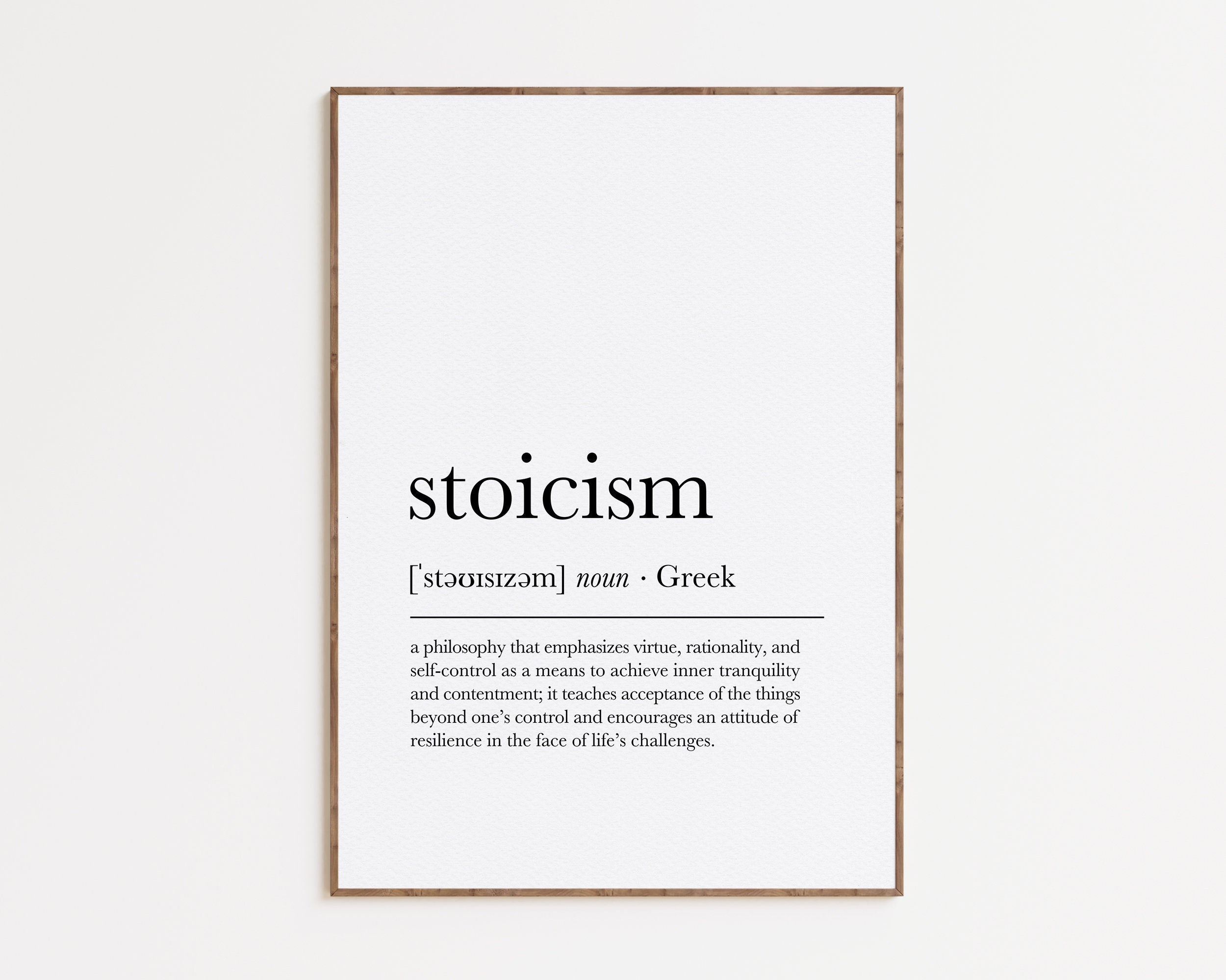 What does stoic mean store