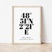 Custom Coordinates Print Custom Location Coordinates Poster - Etsy
