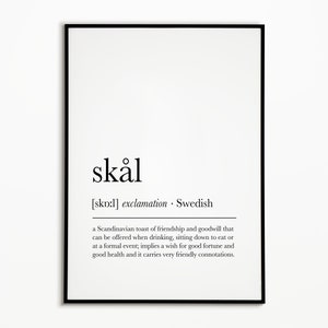 Skal Definition Print, Nordic Art Print, Scandinavian Poster, Scandi ...