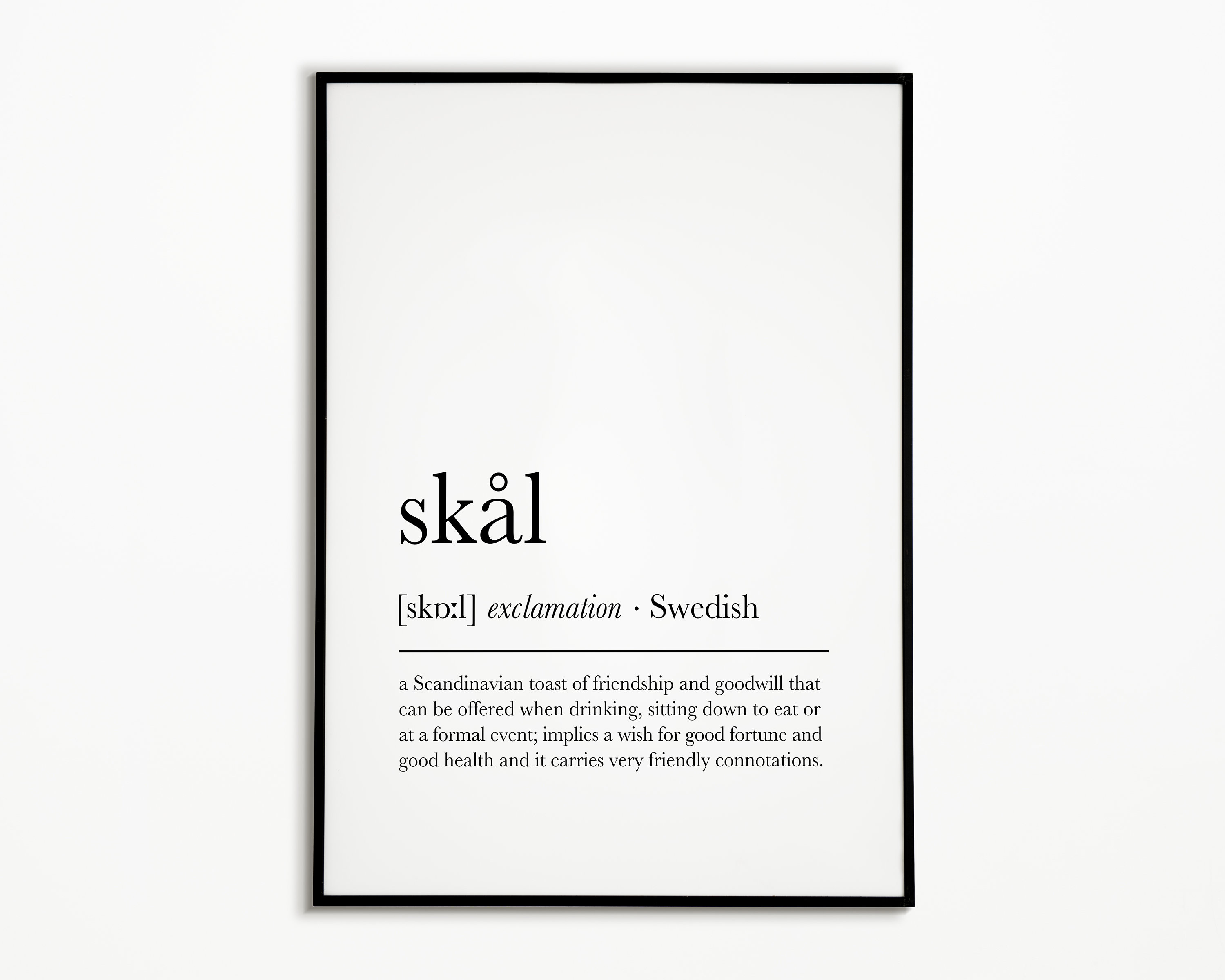 Skal Definition Print Nordic Art Print Scandinavian Poster - Etsy UK