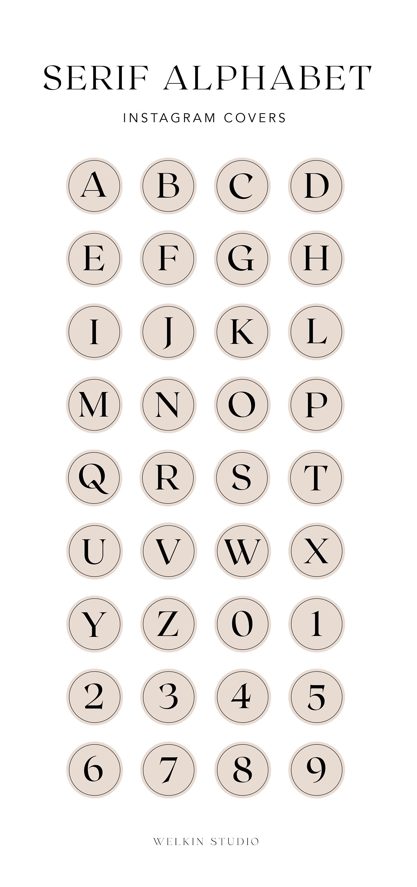 36 Letters and Numbers Instagram Stories Highlight Covers - Etsy